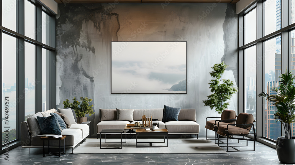 Frame mock-up horizontal frame bilderram print on demand 4d ultrahd ...