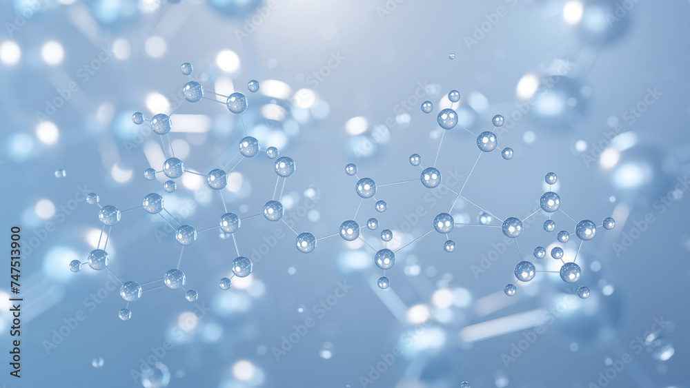 trospium molecular structure 3d, flat model, carboxylic ester ...