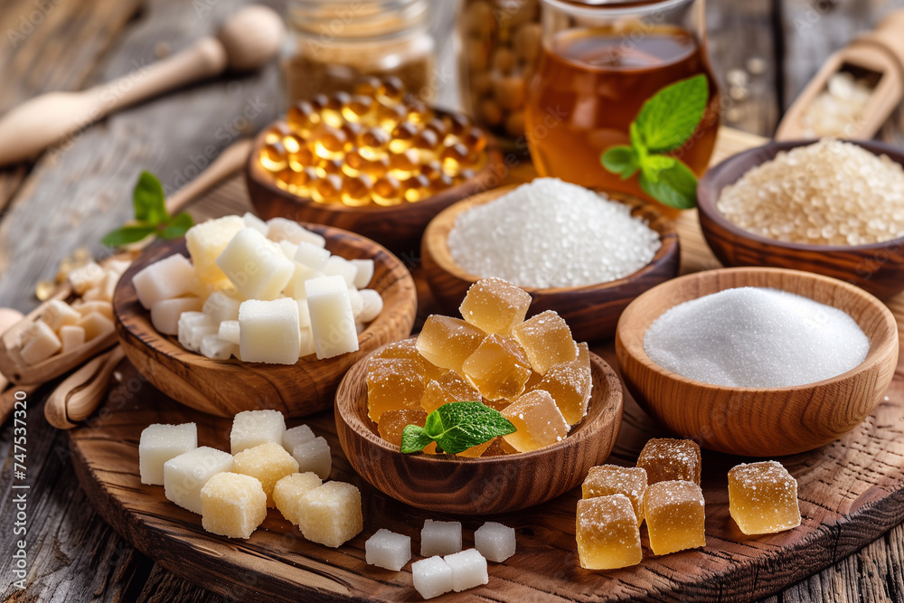 Various healthy diet replacement for sugar, natural organic sweetener ...
