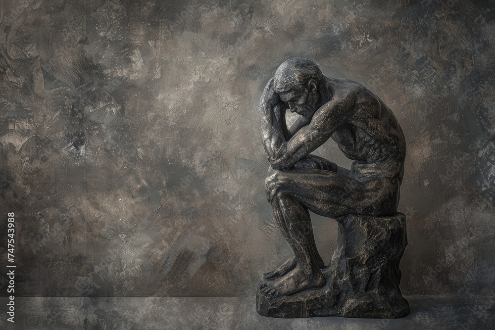 The Thinker sculpture, showing the concept of philosophy. This inspires ...