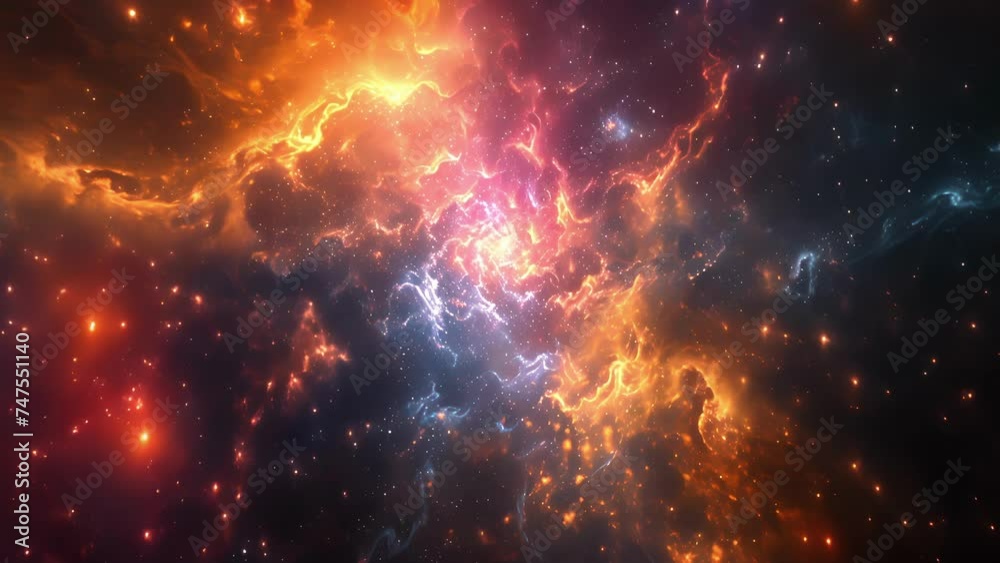 Vidéo Stock From a primordial void a symphony of energetic particles ...