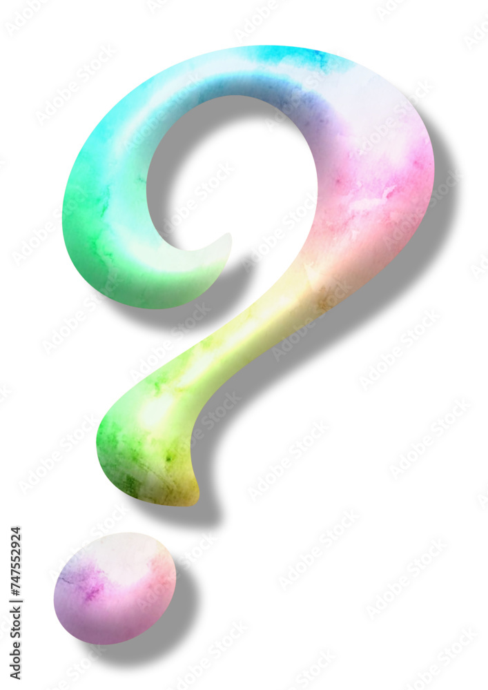 question mark - font symbol - multicolor, ideal for websites, e-mail ...
