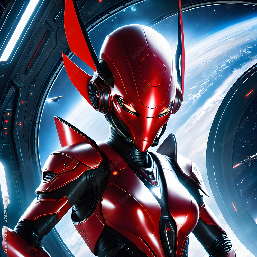 Foto de Meet Zara, the anthropomorphic alien with bright red skin, who ...