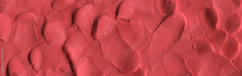 Raw red plasticine texture. Rough playdough textured background ...