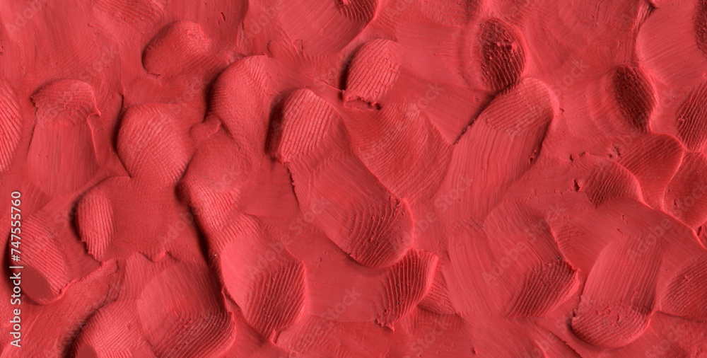 Raw red plasticine texture. Rough playdough textured background ...