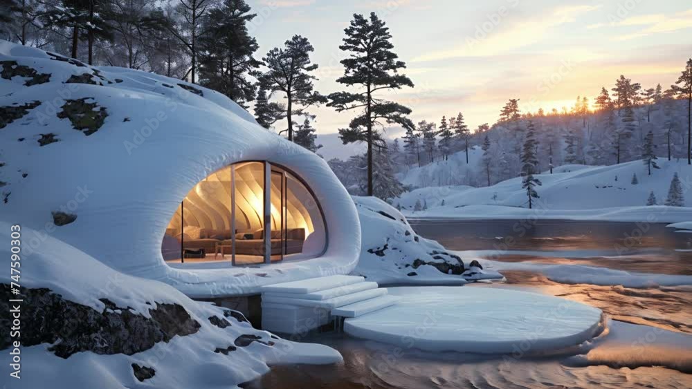 An ecofriendly offgrid dwelling inspired by traditional Inuit igloos ...