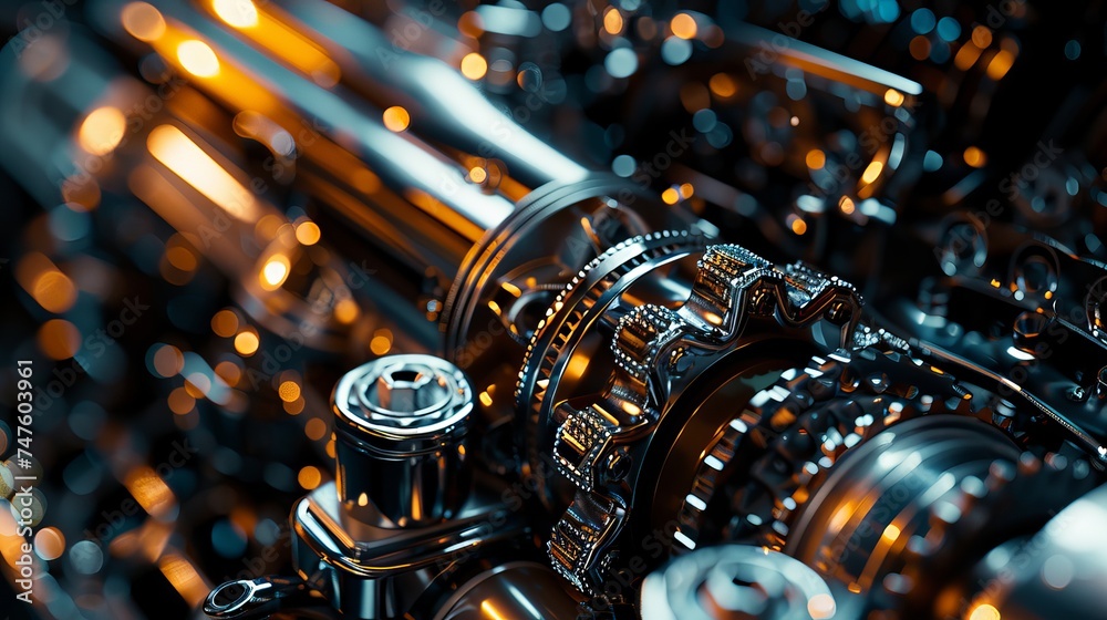 Mechanism of an automatic car gearbox, close-up Stock Illustration ...