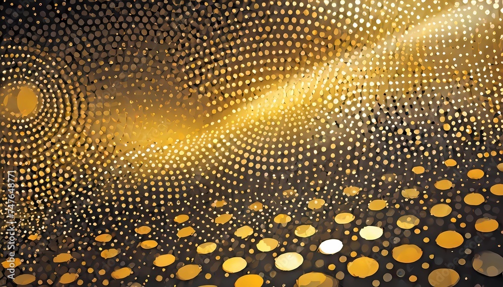 Pattern composed of dots, give a sense of gradient and depth due to the ...