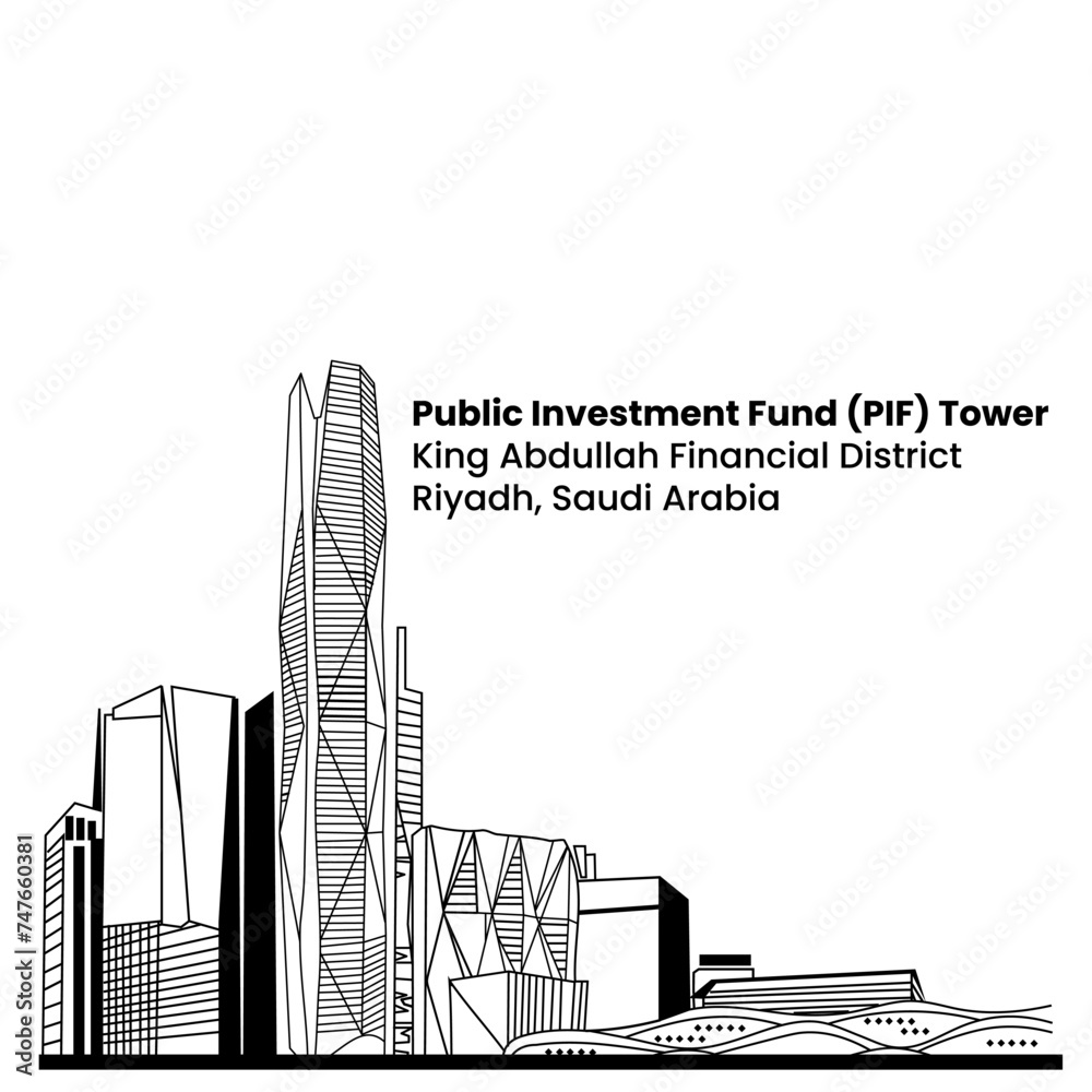 Public Investment Fund PIF Tower - King Abdullah Financial District ...