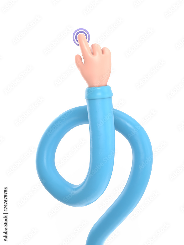 Transparent Backgrounds Mock-up.3D illustration hand Touch Button ...