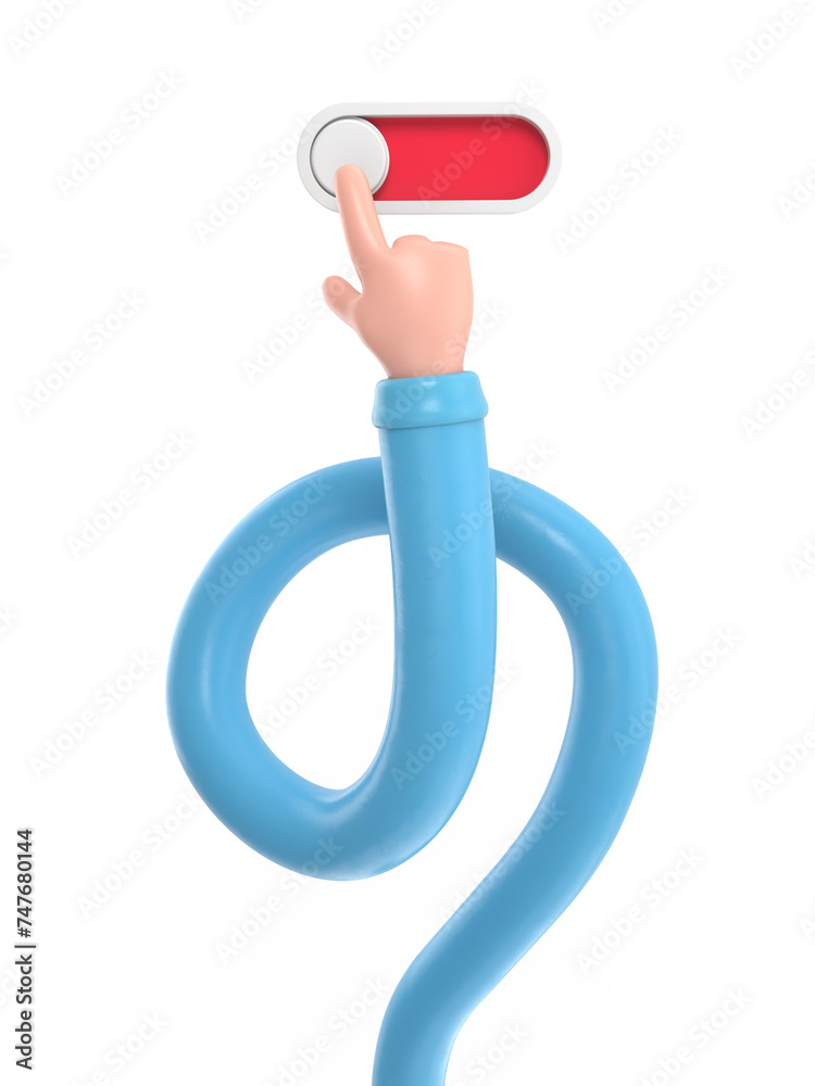 Transparent Backgrounds Mock-up.3d render,cartoon character hand ...