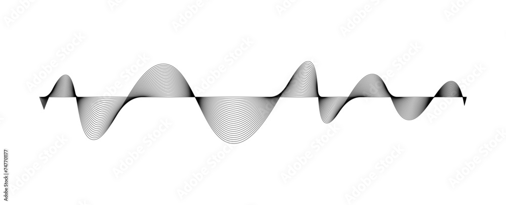 colorful vector design illustration of dynamic sound waves, radio ...