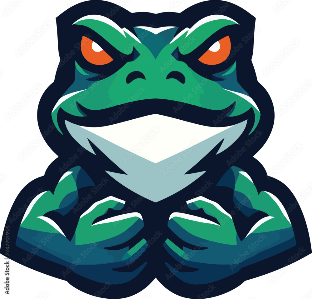 Frog esport logo, vector illustration, very suitable for game team ...
