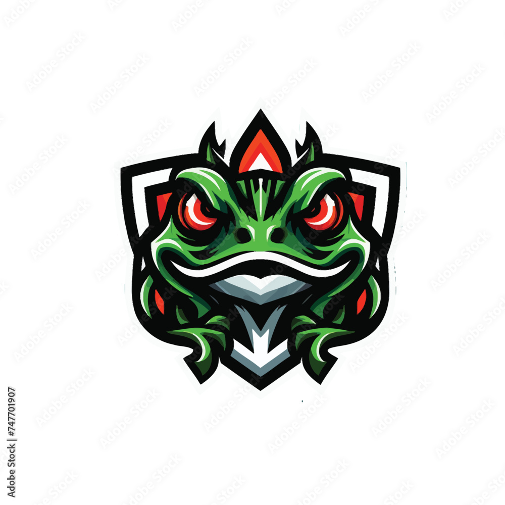Frog esport logo, vector illustration, very suitable for game team ...