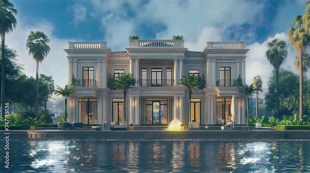 Vidéo Stock "A modern villa that is incredibly beautiful, luxurious ...