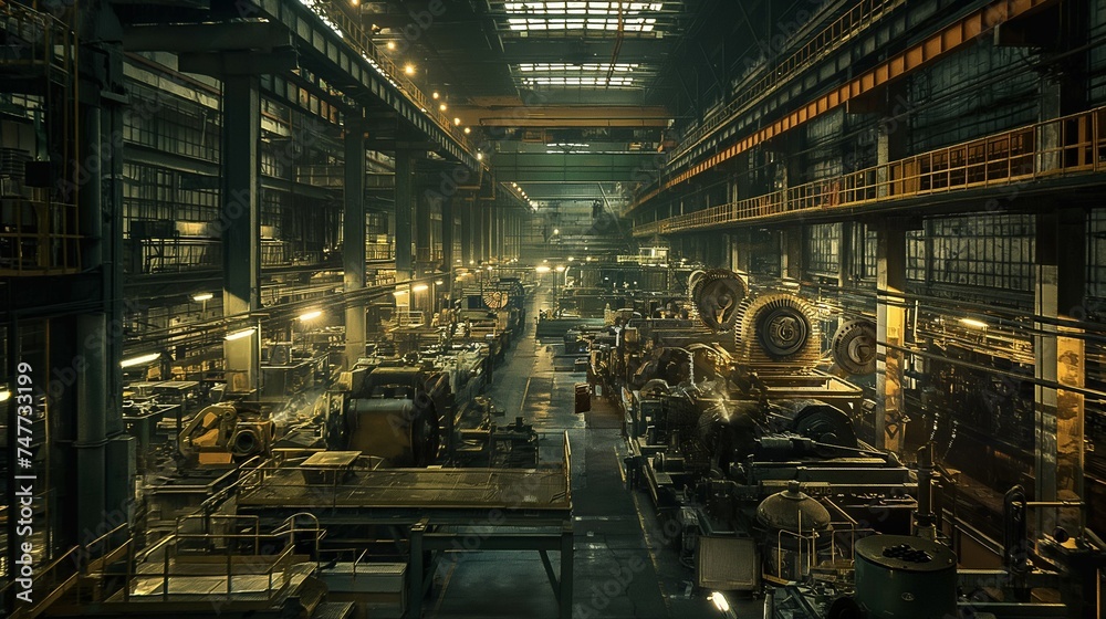 Inside a Vast Industrial Factory - Massive Machinery and Complex ...