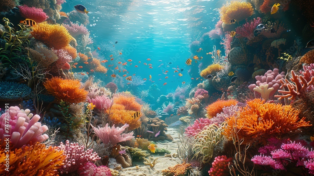 Amazing coral reef and fish,Incredible and amazing coral reefs full of ...