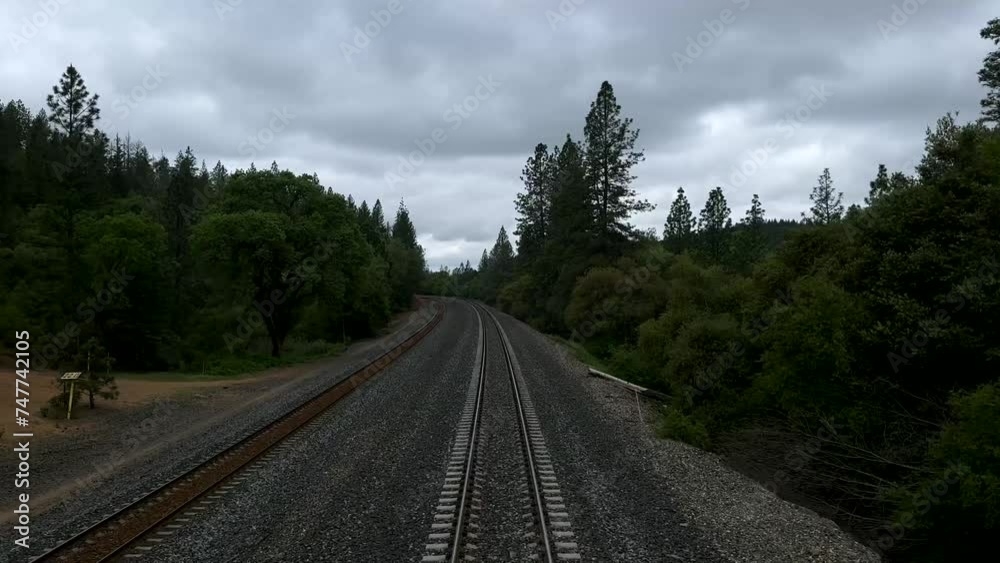 Vidéo Stock Relaxed video of a train ride through the Sierra Nevada ...