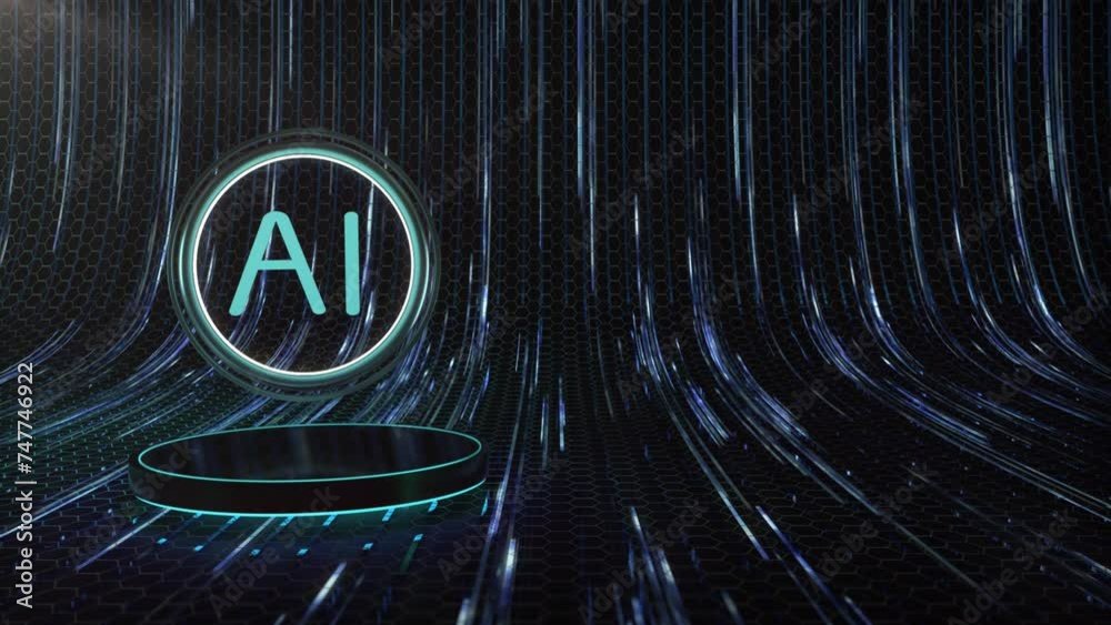 AI Artificial Intelligence background loop technology B. This sci-fi ...