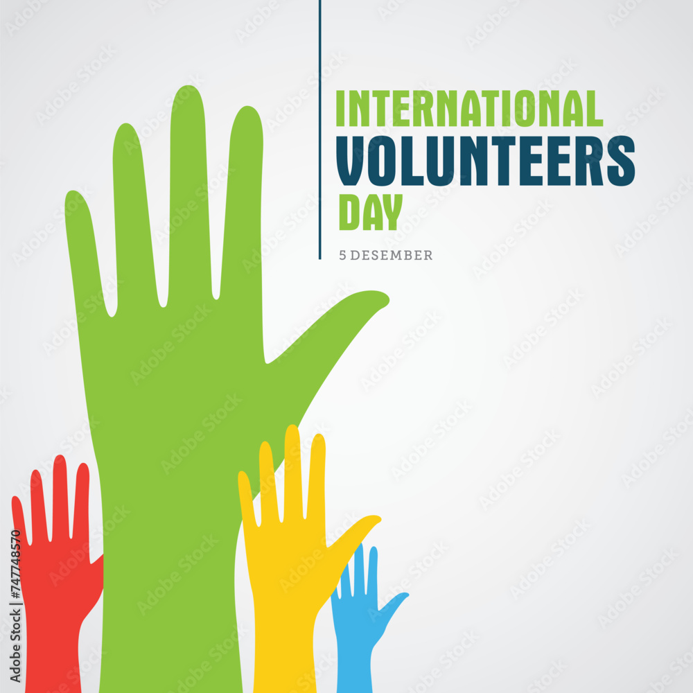 International volunteer day vector illustration. Volunteer Day themes ...