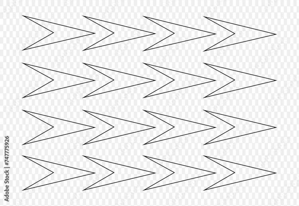 Arrow icon. Set black arrows symbols. Blend effect. Vector isolated on ...