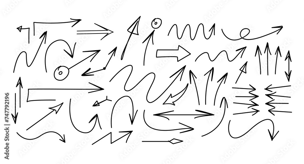 Collection of vector arrows. simple arrow set. arrow mark icons can be ...