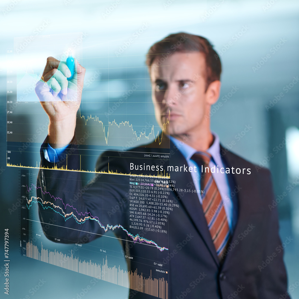 Dashboard Graph And Businessman Digital On Finance With Technology For Dashboard Graph And Businessman Digital On Finance With Technology For