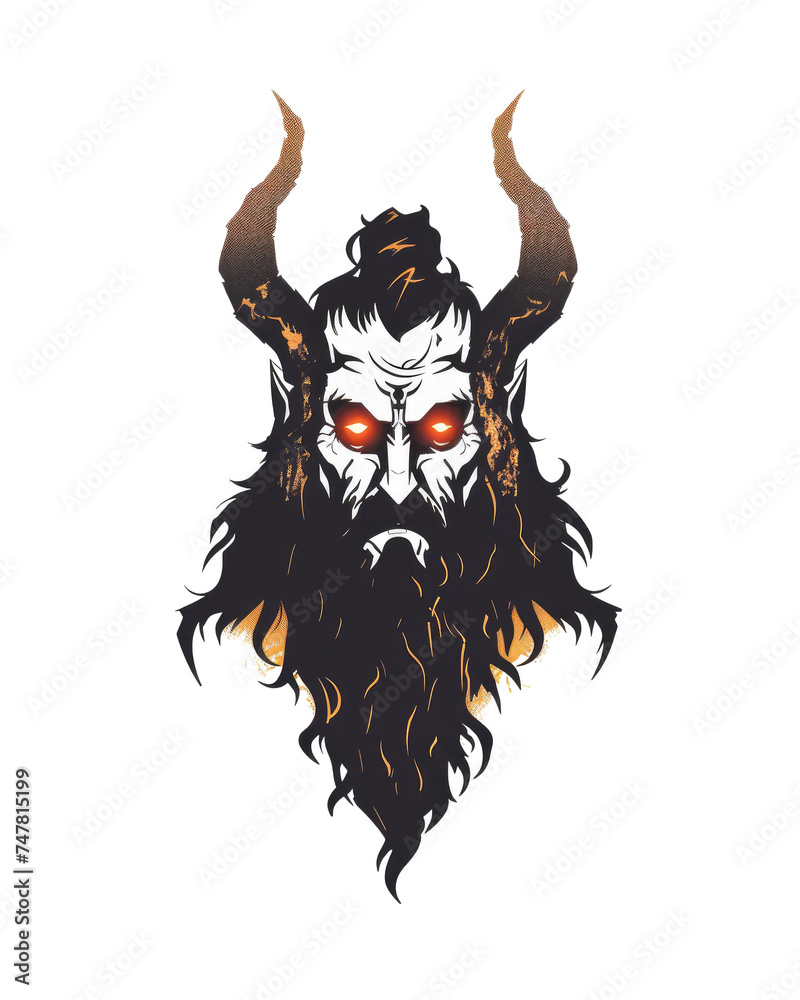 god kronos monster character, style illustration. Design for t-shirt ...