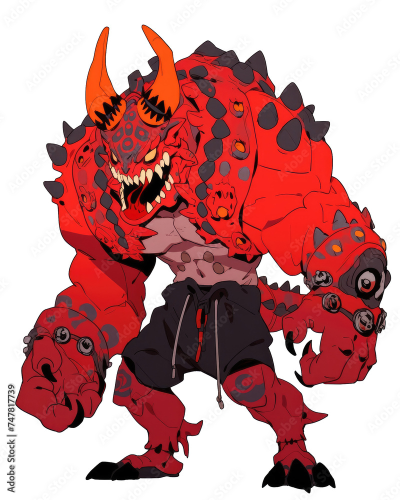 scary monster god asmodeus character, with transparent background, PNG ...