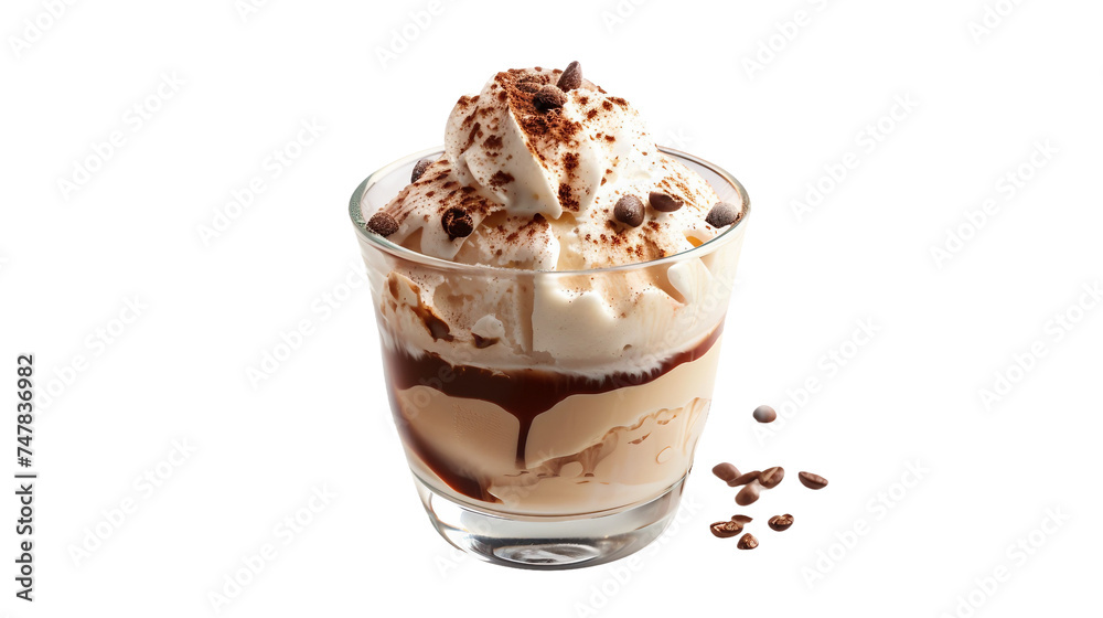 Realistic Affogato on transparent background, Transparent PNG Format ...