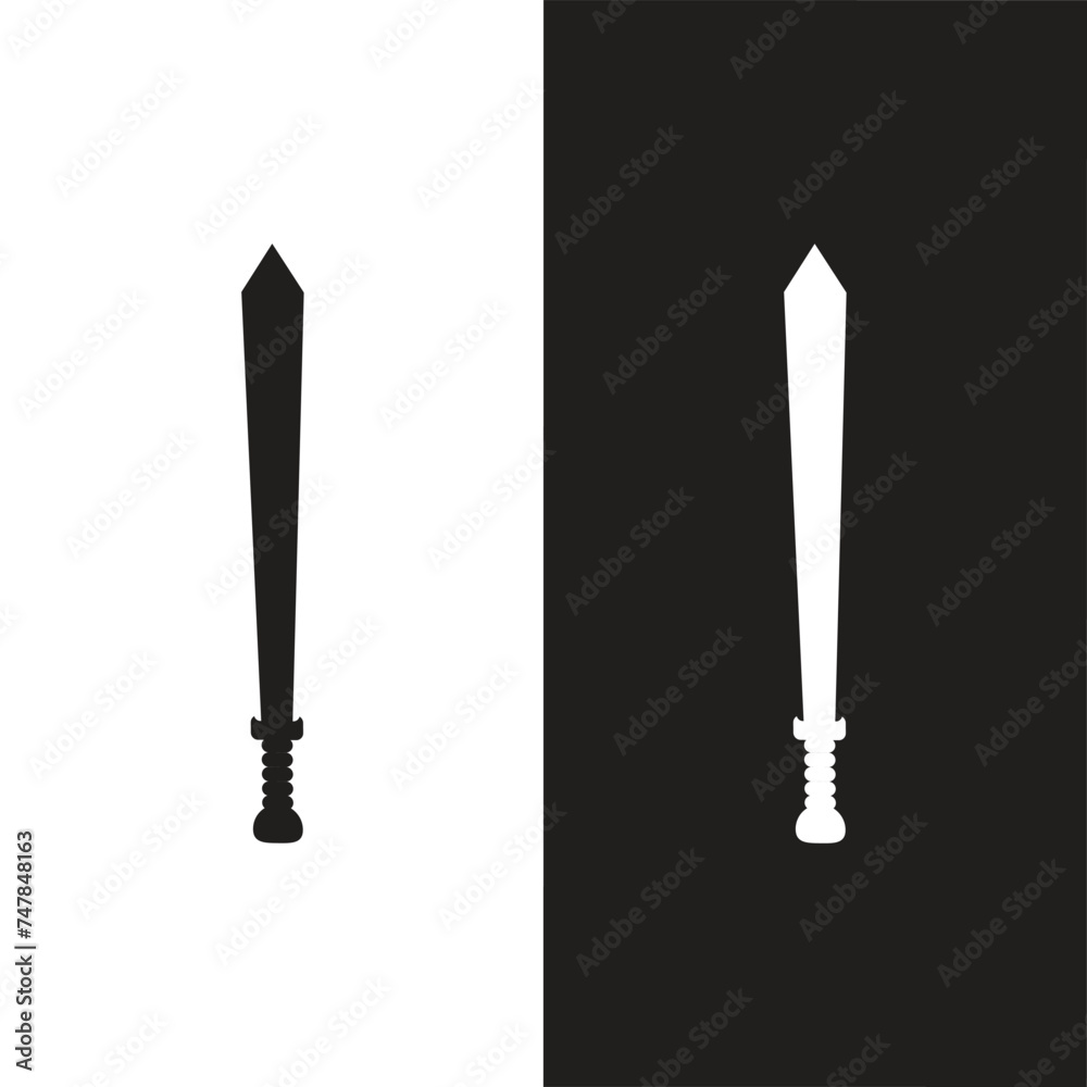 Sword icons set. Vector Ancient swords signs and crossed pictograms ...