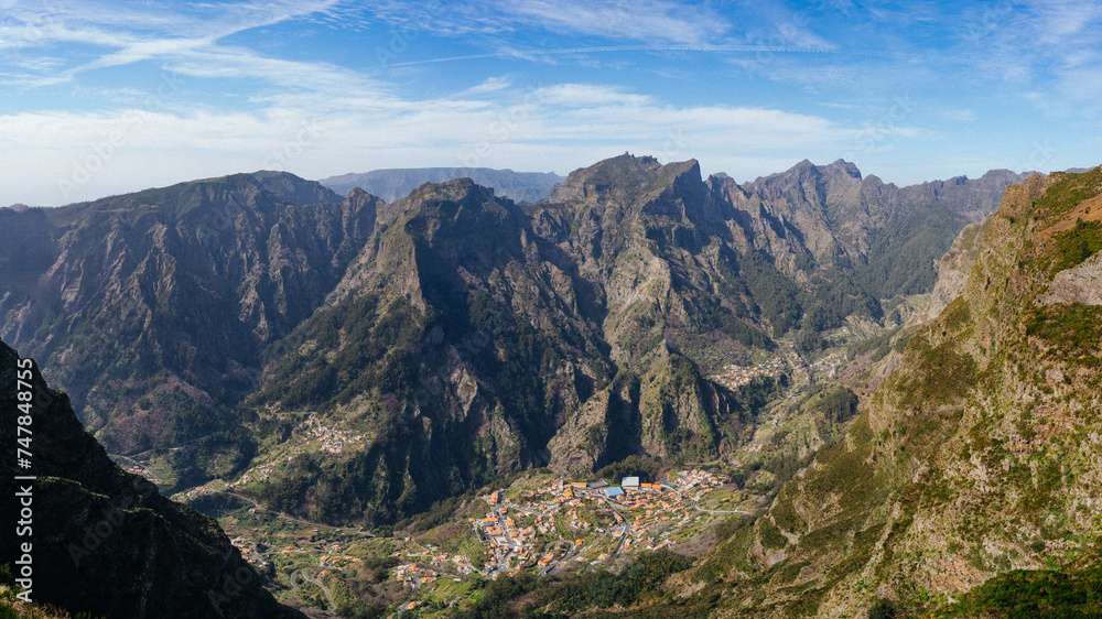 View of the village of Curral das Freiras (Corral of the Nuns ...