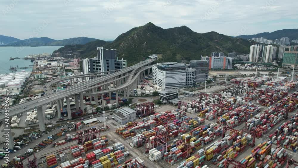 Kwai Tsing Container Terminals near Stonecutters Bridge, the main Far ...