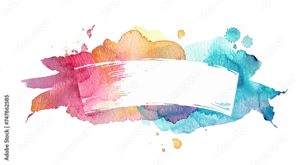 Banner of title clipart, watercolor simple design Stock Illustration ...