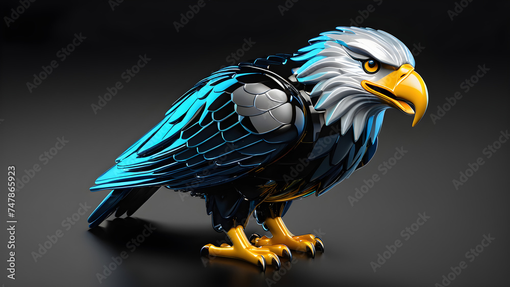 bird eagle emoji on black background. wild birds, cartoon faces, animal ...