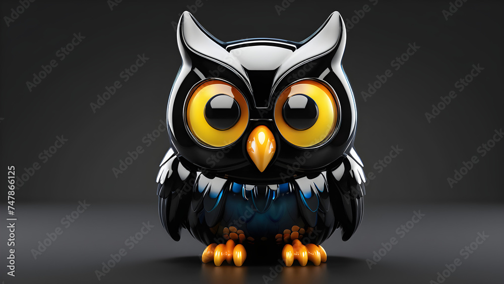 A bird owl emoji on a black background is perfect for wild birds ...