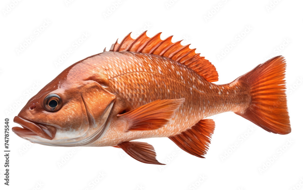 Fish. A fish is depicted standing upright against a plain white ...