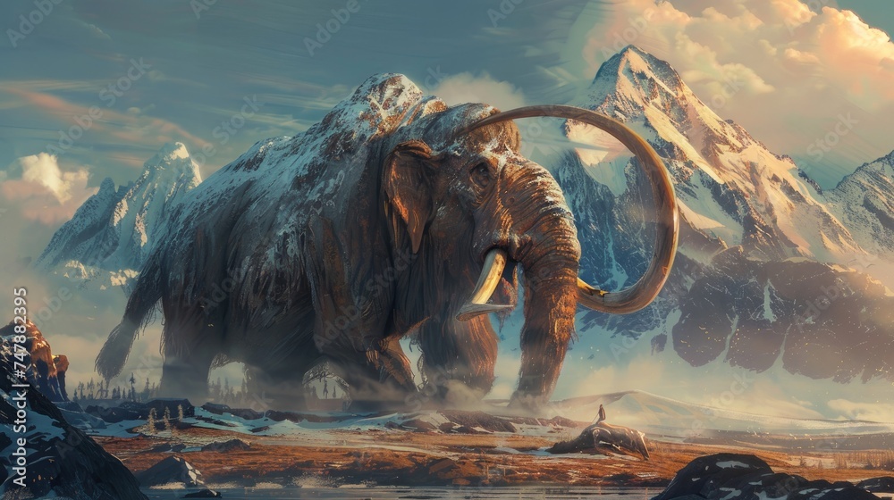 Dinosaur, an extinct animal that lived a long time ago. Generative AI ...