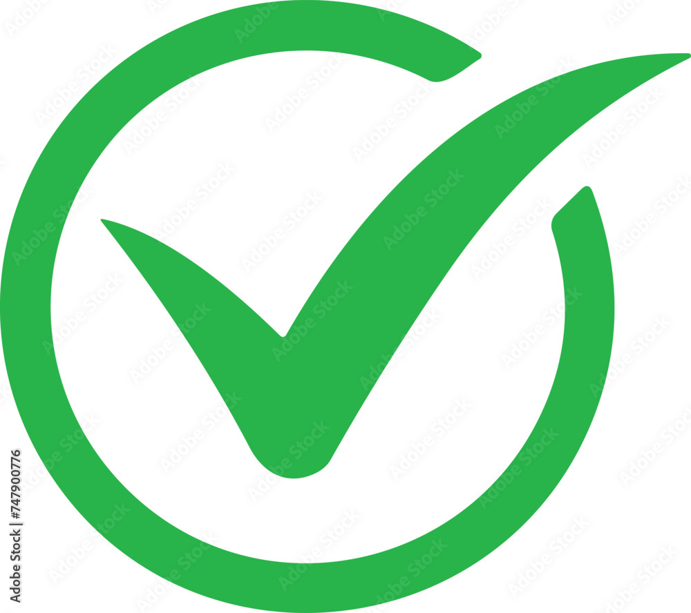 Green Check mark icon. Tick mark symbol. Simple check mark. Quality ...