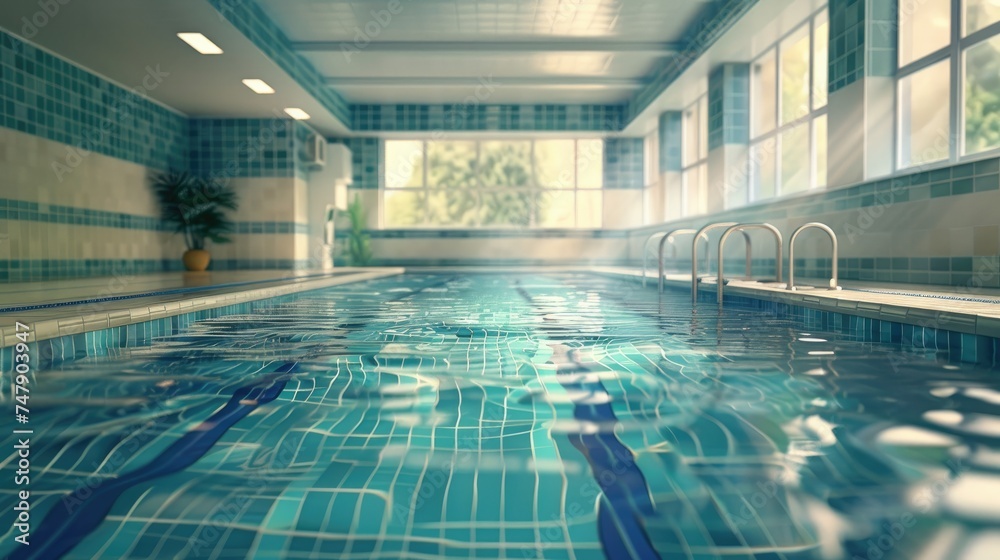 Swimming pool with a large pool where you can swim and train in peace ...