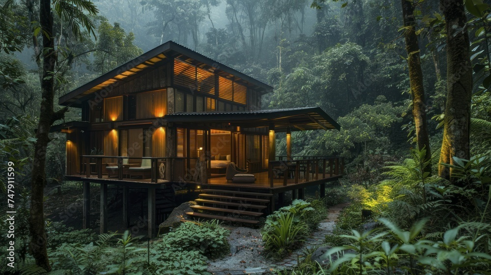Eco-tourism paths wind through old forests, merging lush nature with ...