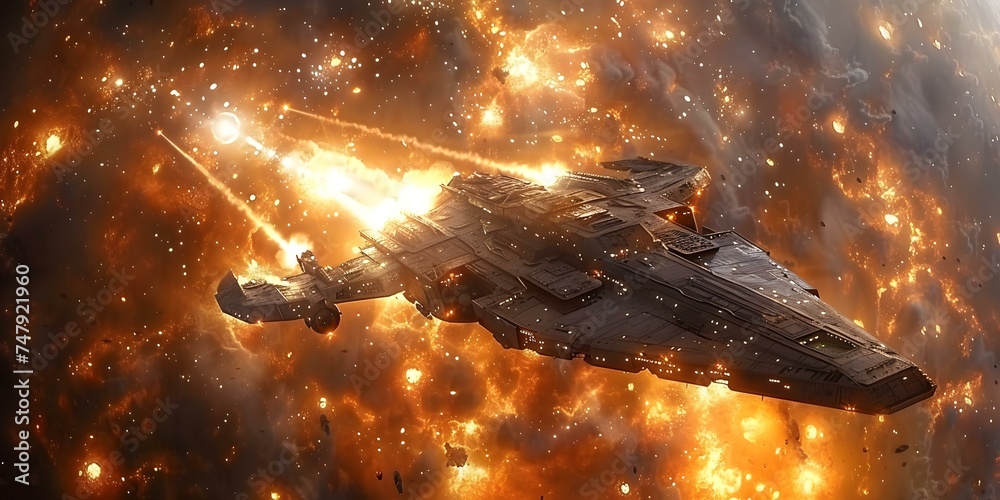 Intense dogfight between UFOs and human starfighters in deep space ...