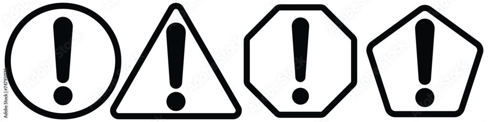 exclamation mark icon set, icon set, Exclamation mark icon. Exclamation ...