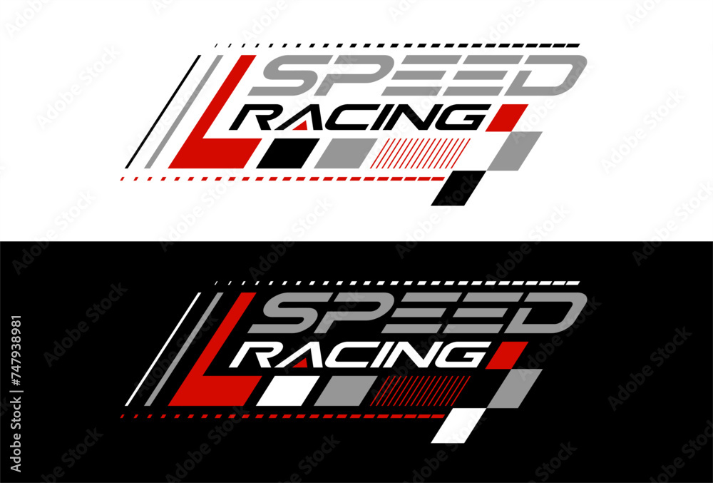 Racing stripes geometric lines design racing car hood sticker, dynamic ...
