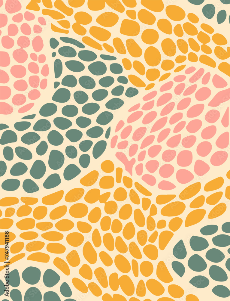 Abstract simple reptile print background. Hand drawn pattern ...