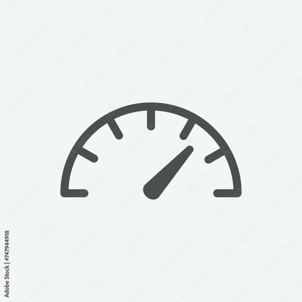 Speedometer Tachometer Icon Speed Indicator Sign Internet Car Speed Performance Concept