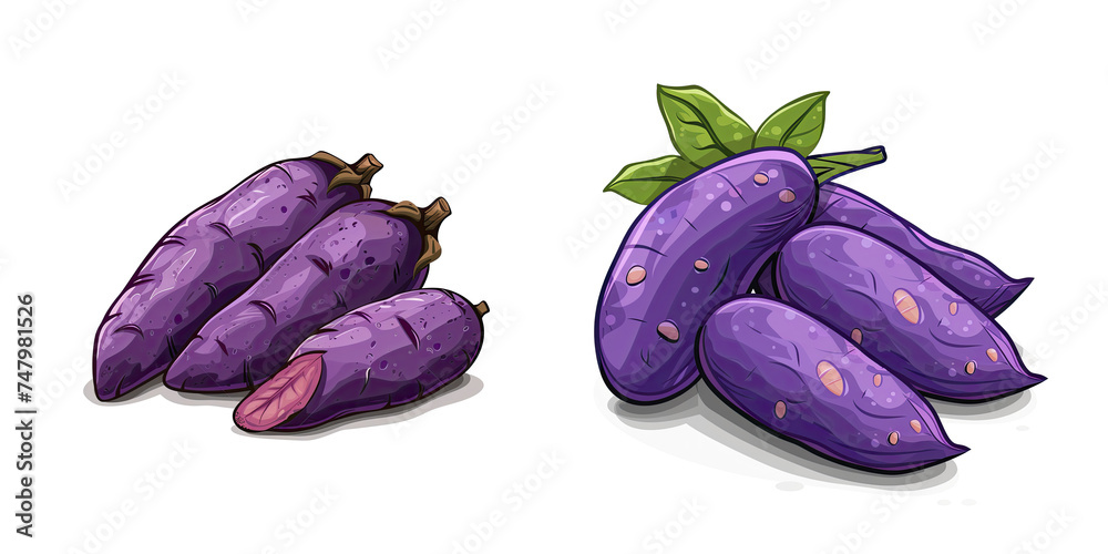 Purple Sweet Potato Cartoon , Isolated Transparent Background Images ...