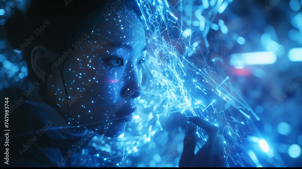 Capture the concept of schema design in a digital age. Show a digital ...