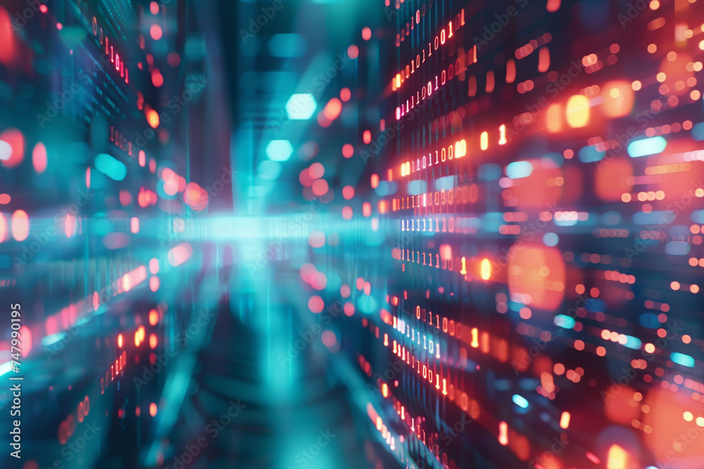 abstract shot of seamless integration of digital technology and ...