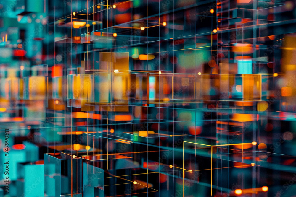 abstract shot of the sleek and organized design of a digital wallpaper ...